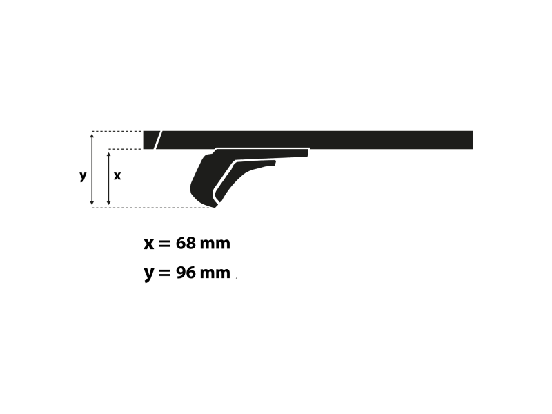 Taklasthållare G3 Clop Infinity Black till Volkswagen Tiguan